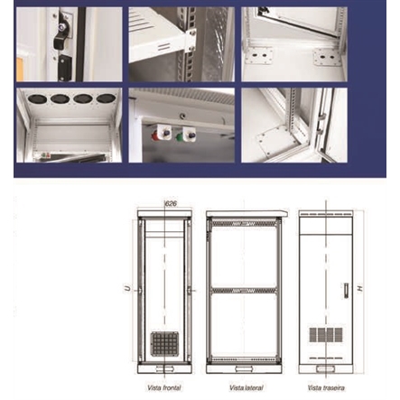 Rack Outdoor Piso 44U x 1000mm | HB Store