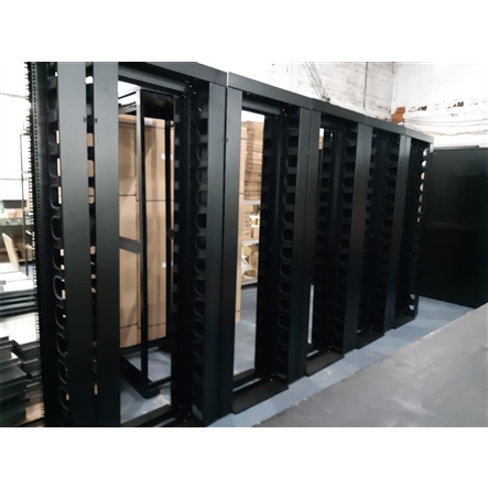 RACK TORRE PISO 44U C/ GUIA CABOS VERTICAL E DUTO | HB Store